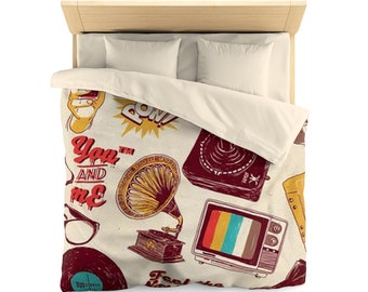 Retro duvet cover | Etsy