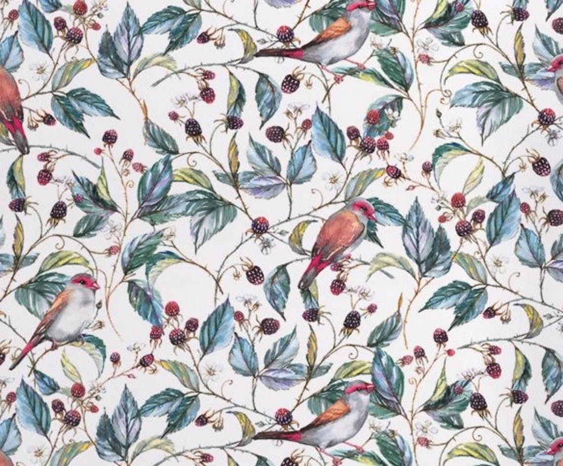 Vintage Birds Wallpaper Watercolor Birds Wall Mural - Etsy