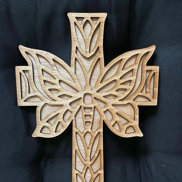 Butterfly Cross Svg - Etsy