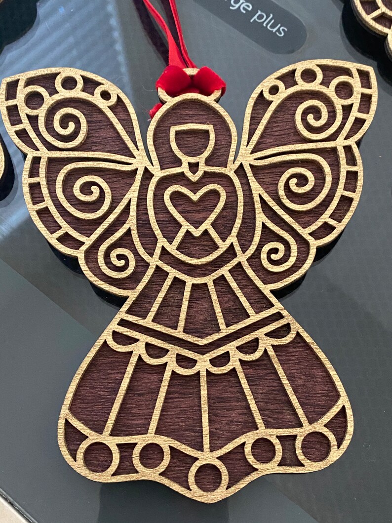 Laser Ready/cricut Angel Ornament Set SVG | Christmas Ornament SVG | No ...