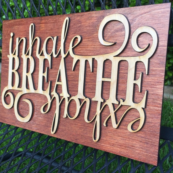 Inhale Exhale Signs - Etsy