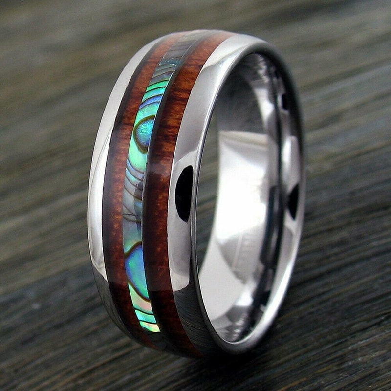 Abalone Wedding Ring - Etsy