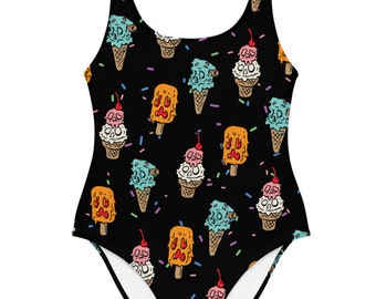 Monster Ice Cream Spooky One-piece Swimsuit - Etsy