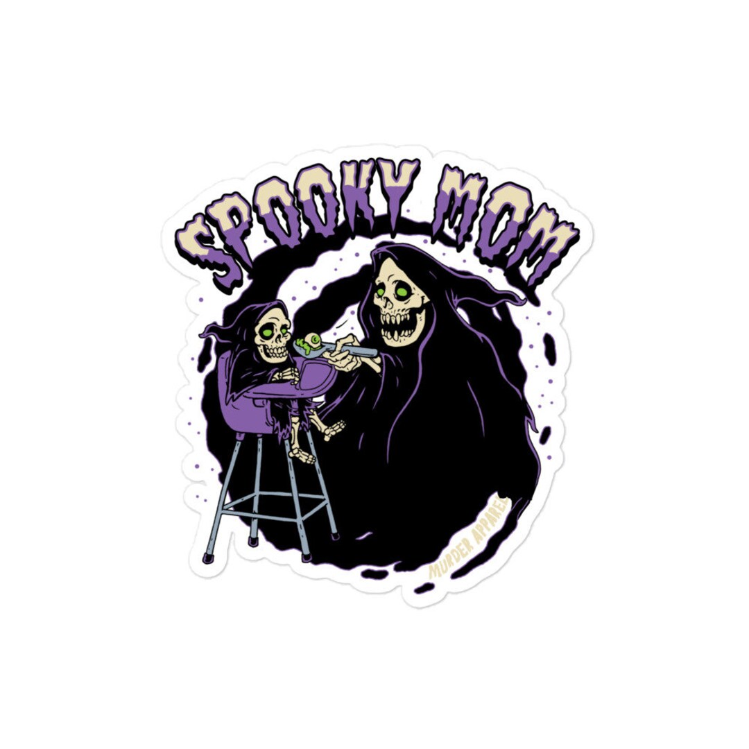 Spooky Mom Grim Reaper Sticker - Etsy