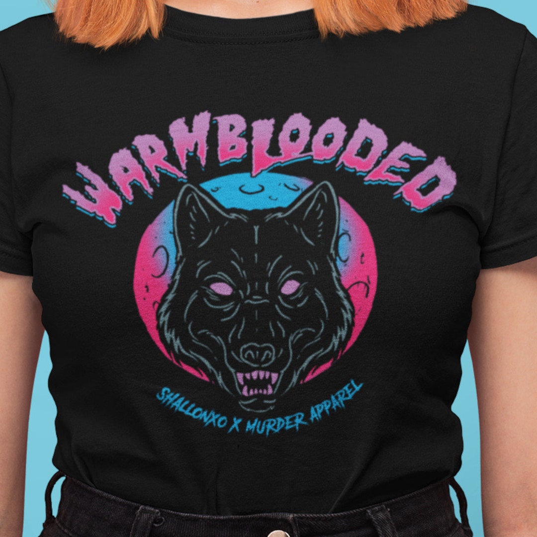 Retro Neon Werewolf Full Moon T-shirt - Etsy