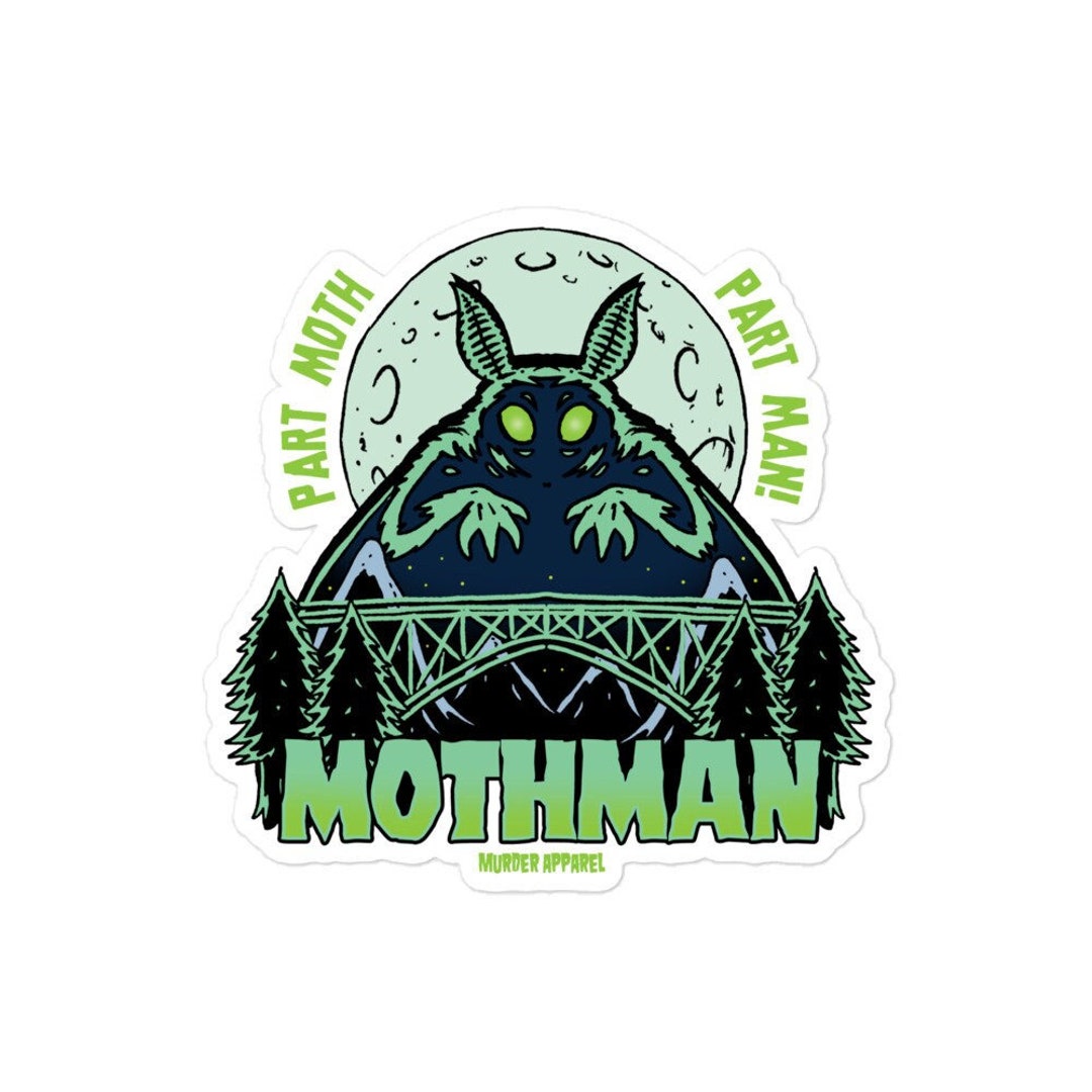 Mothman Retro Sticker - Etsy
