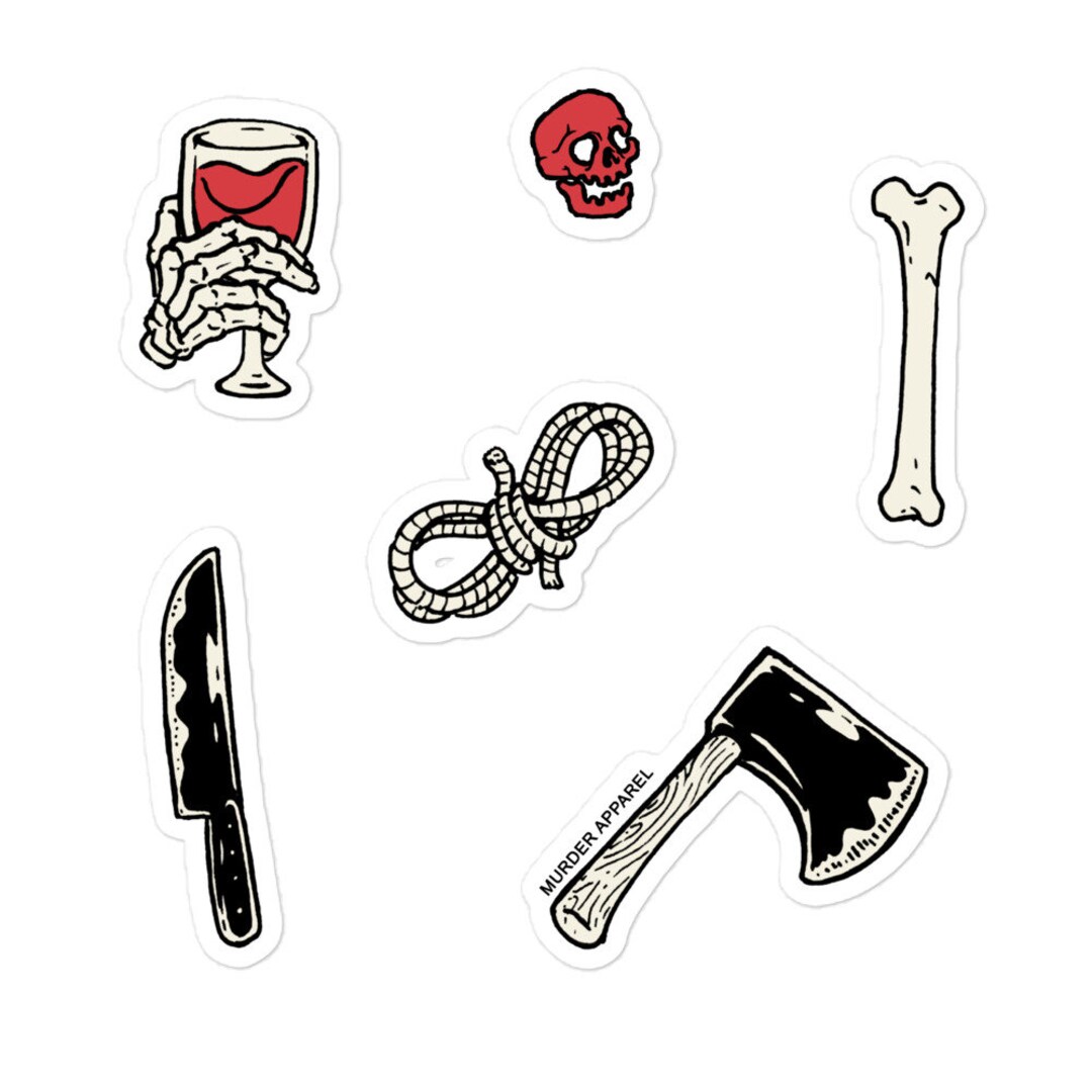 True Crime and Wine Murderino Sticker Sheet - Etsy