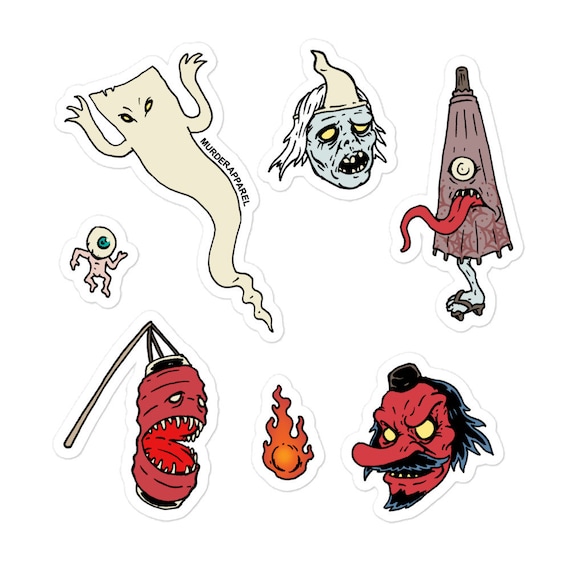 Japanese Demons Sticker Sheet | Etsy
