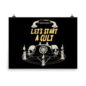 Let's Start A Cult Poster - Etsy