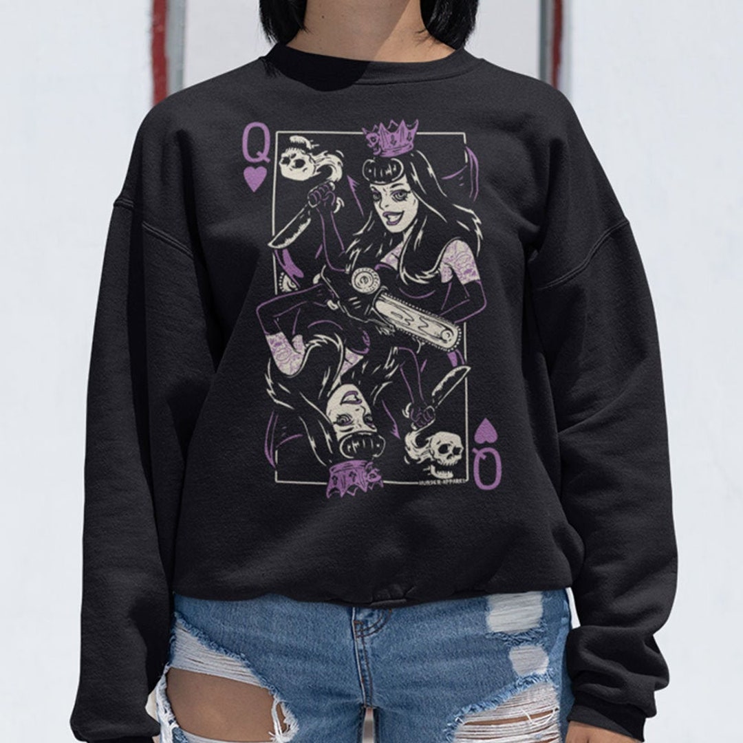 Evil Horror Queen Feminist Sweatshirt // Scream Queen Sweatshirt ...