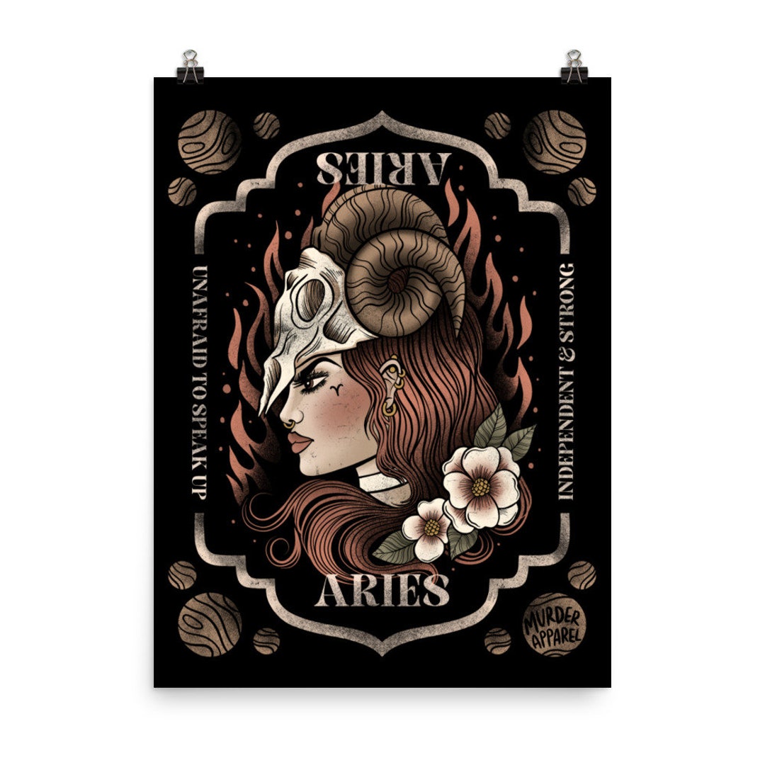 Aries Zodiac Astrology Poster - Etsy