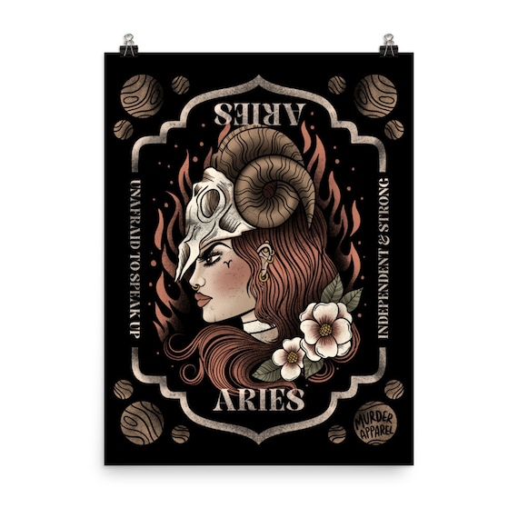 Aries Zodiac Astrology Poster - Etsy