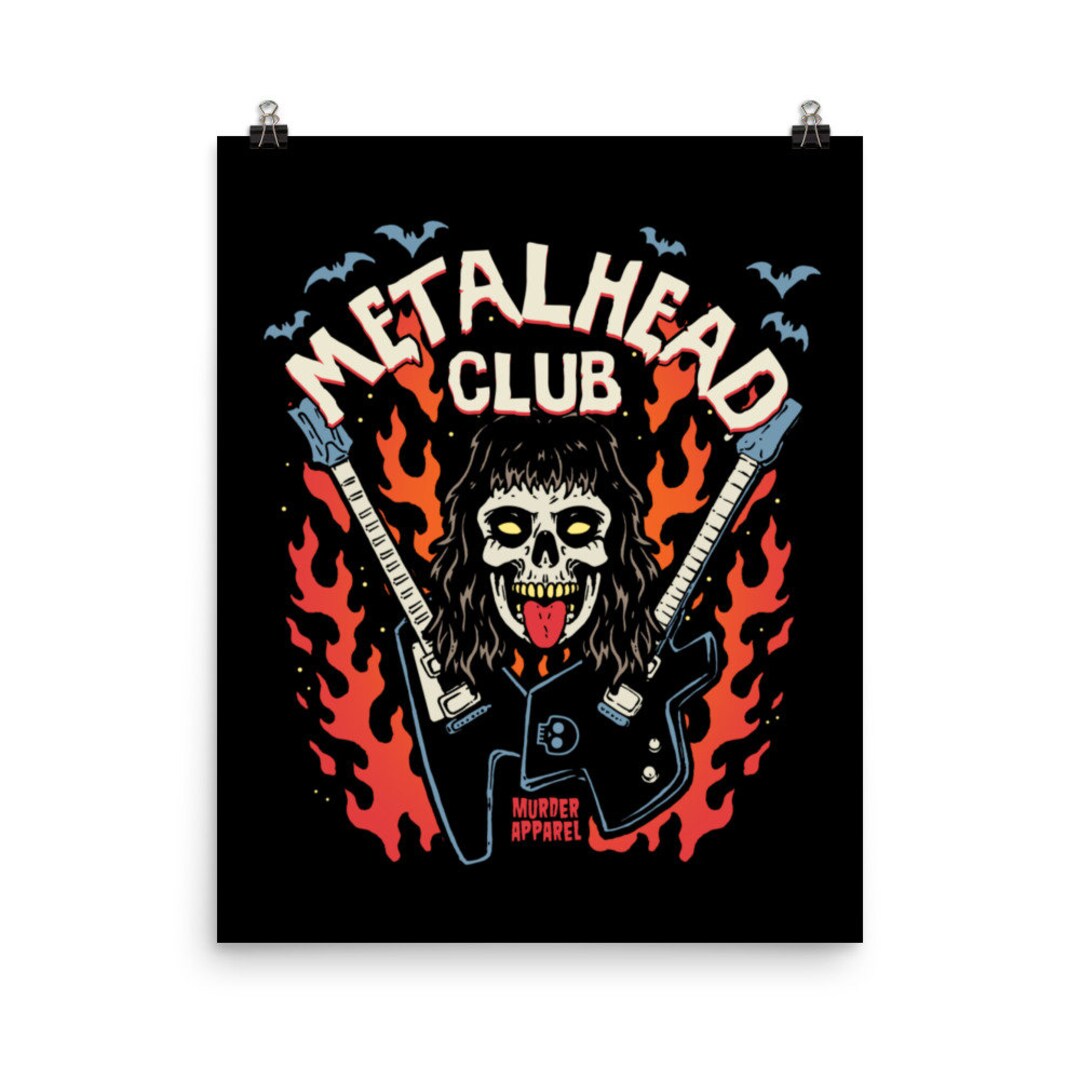 Metalhead Club Poster - Etsy