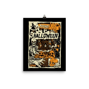 Retro Halloween Vibes Poster - Etsy