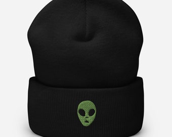 Neon Green Alien Beanie, Kawaii Fashion, Sci-fi Hat, Science Fiction ...