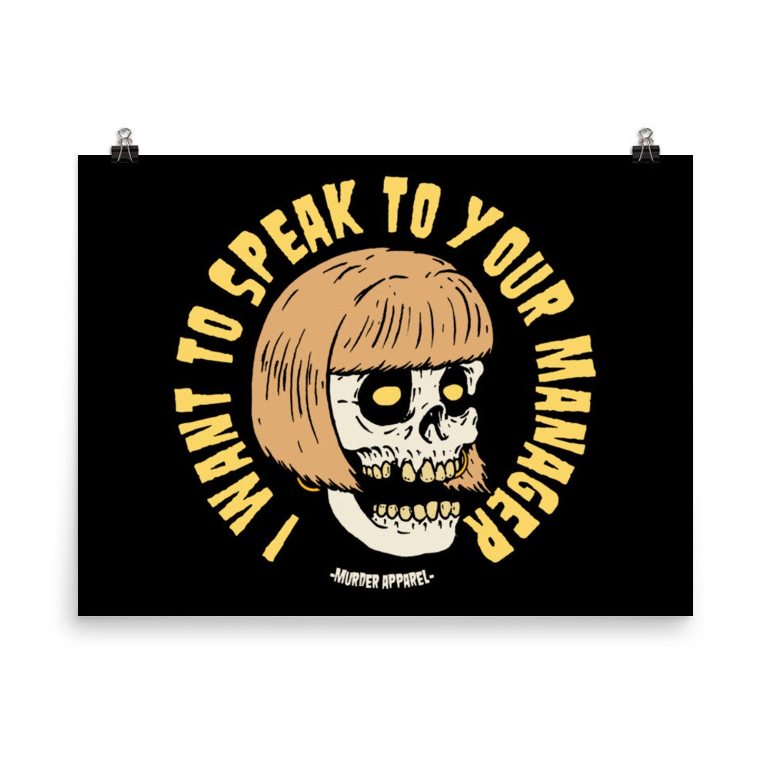 Karen Skull Funny Goth Manager Poster - Etsy