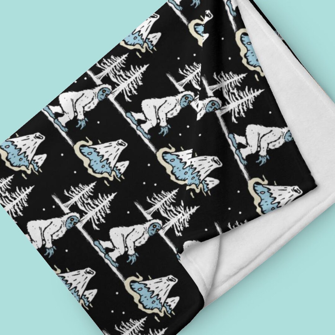 Yeti Cryptid Throw Blanket - Etsy