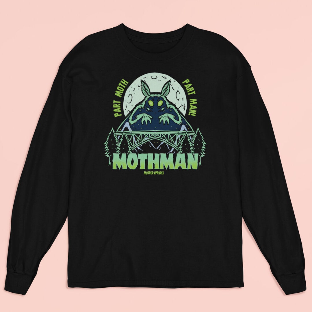 Mothman Retro Long Sleeve Shirt - Etsy