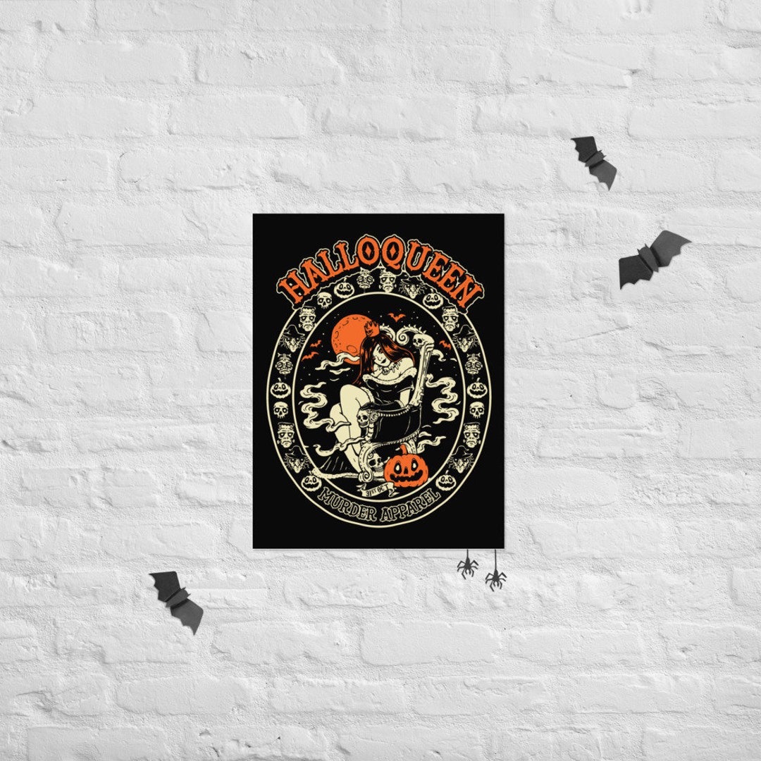 Halloqueen Halloween Poster - Etsy