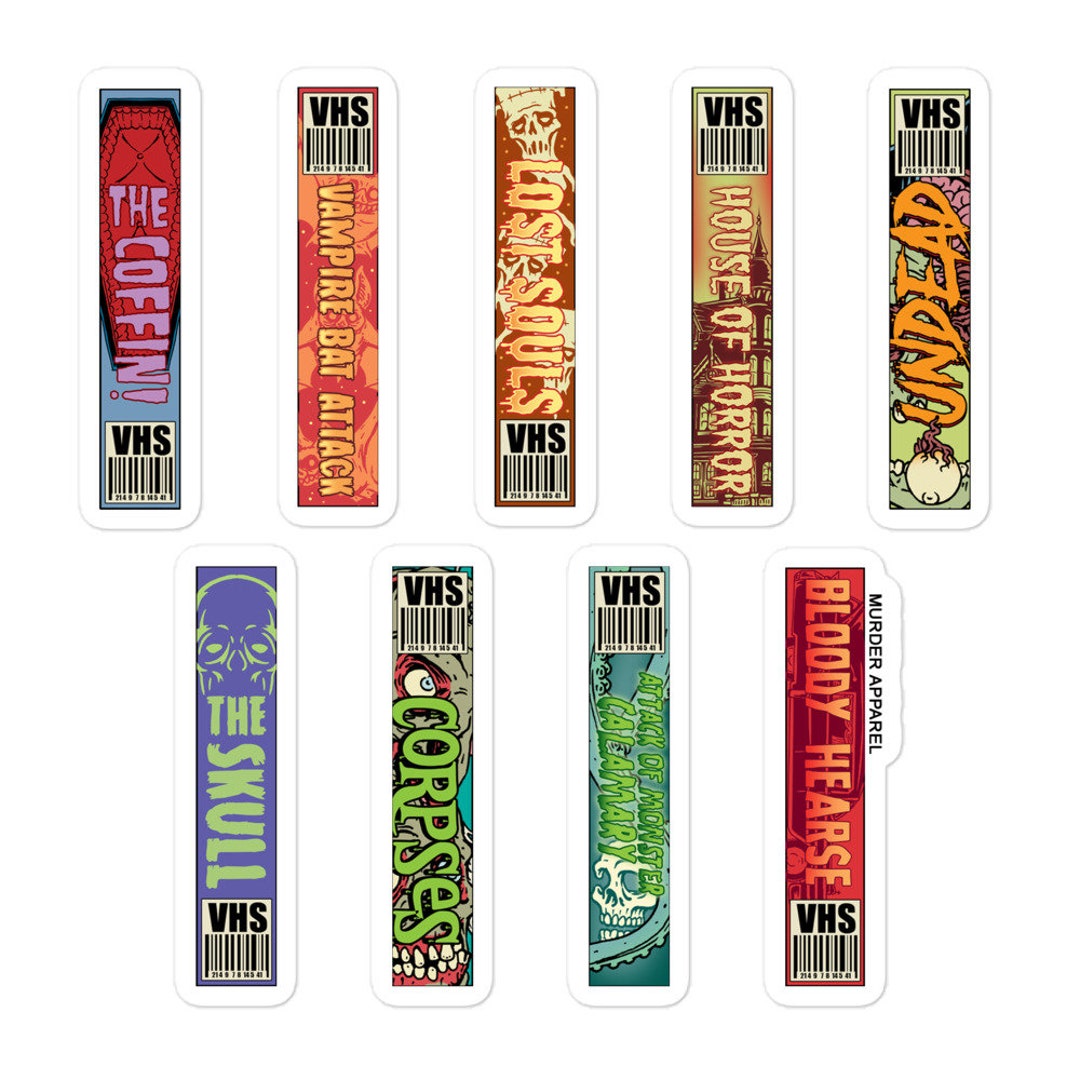 Vintage Horror VHS Sticker Sheet - Etsy