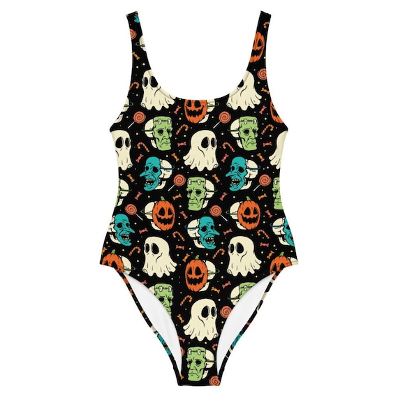 Vintage Halloween One-piece Swimsuit - Etsy