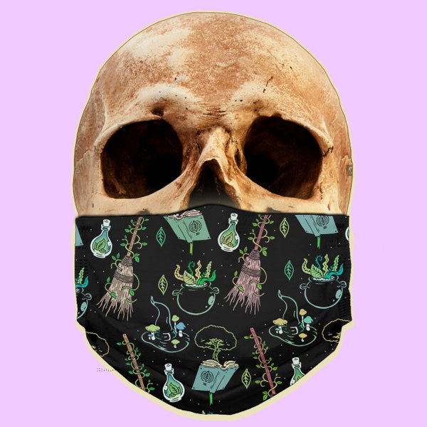 Witch Face Mask - Etsy