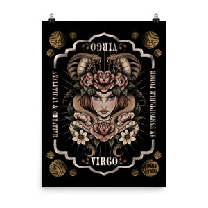 Virgo Zodiac Astrology Poster - Etsy