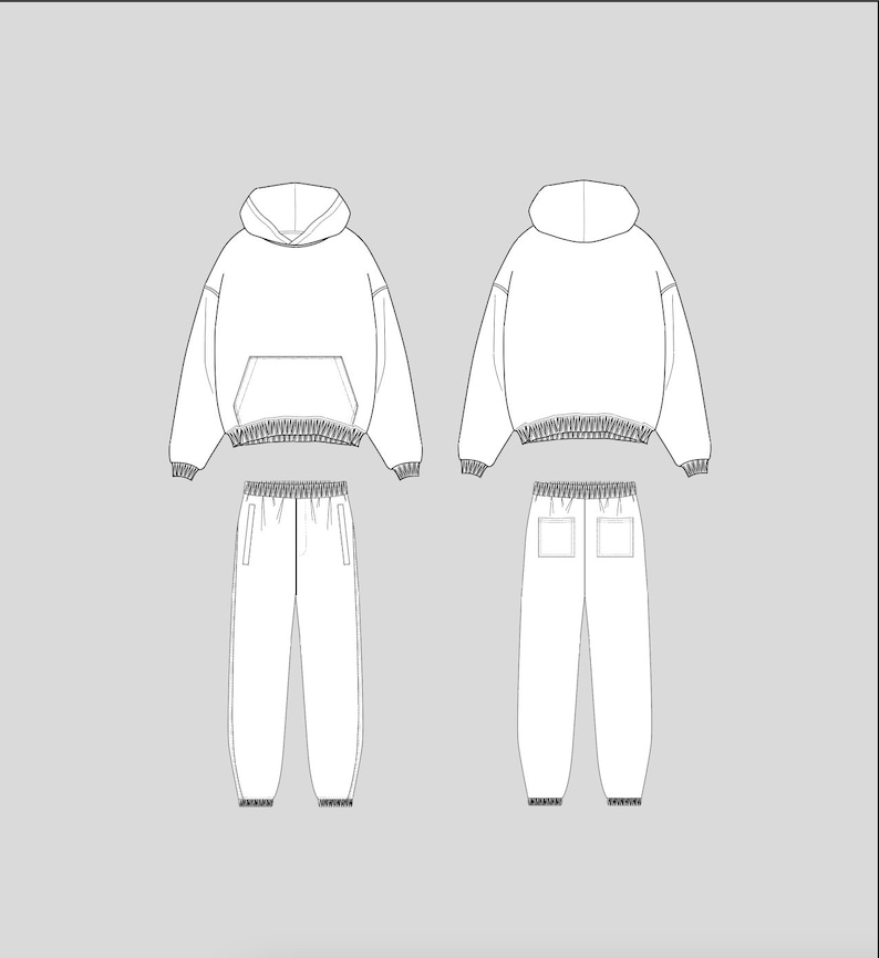 Streetwear Oversized Tracksuit Mock Up - Etsy