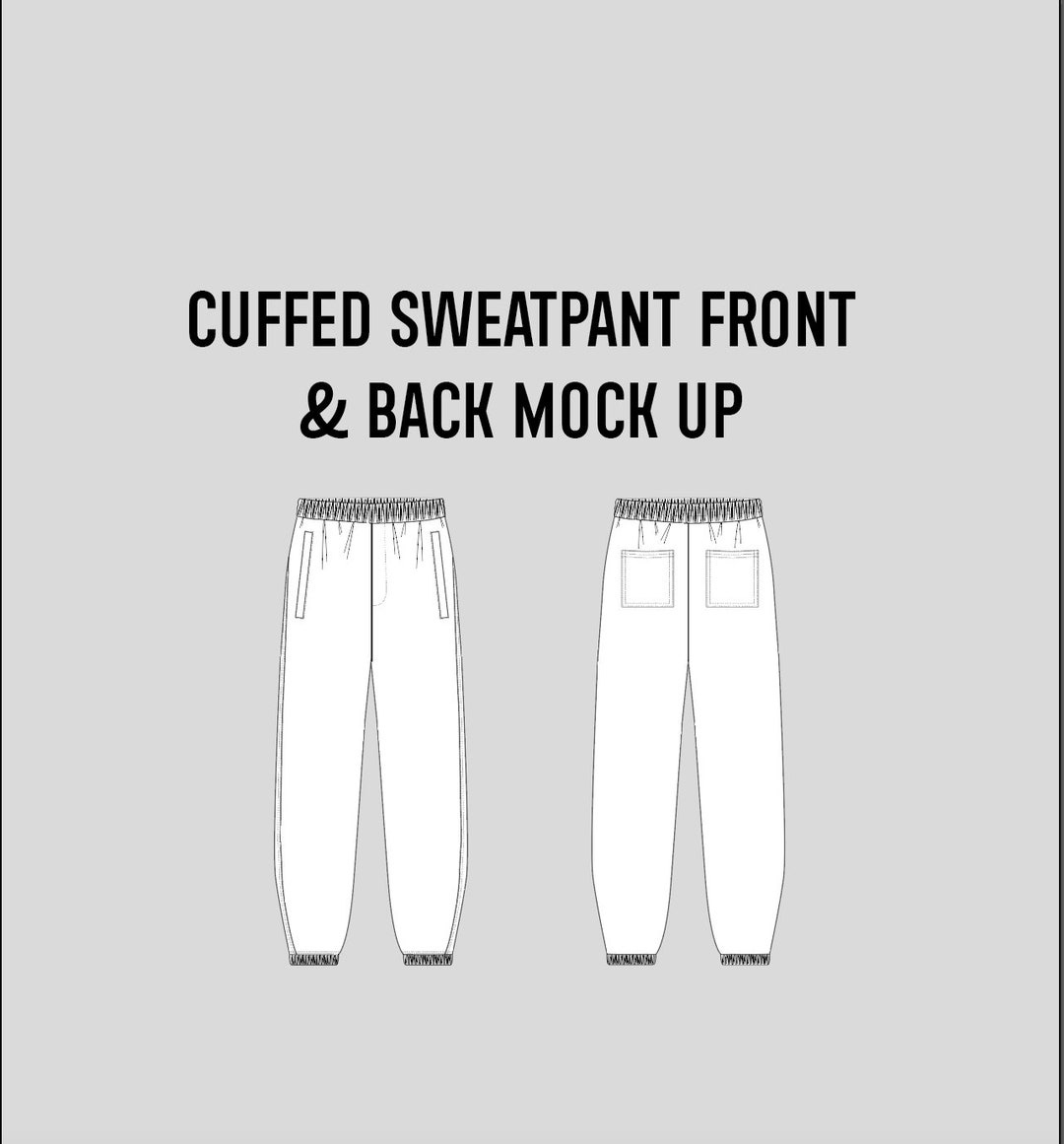 Streetwear Cuffed Sweatpant Mock Up - Etsy
