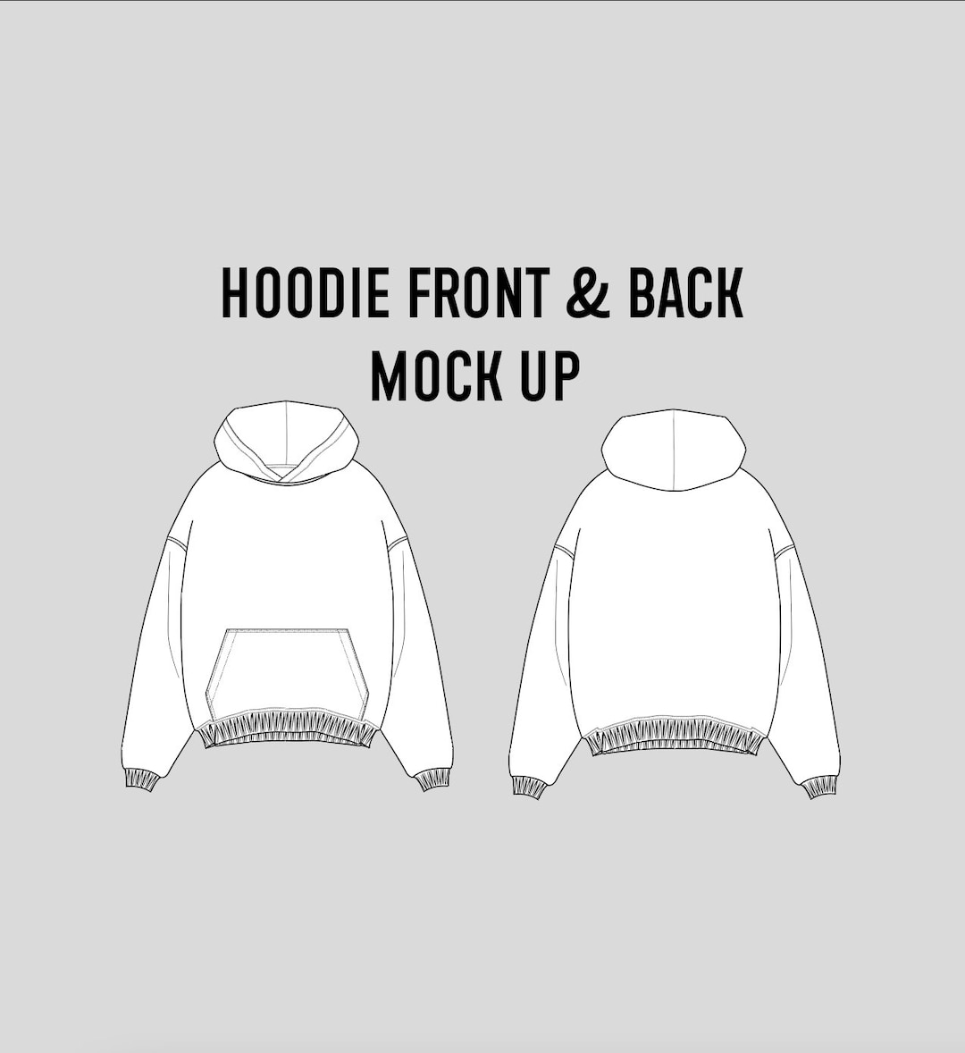 Streetwear Oversized Hoodie Mock Up - Etsy