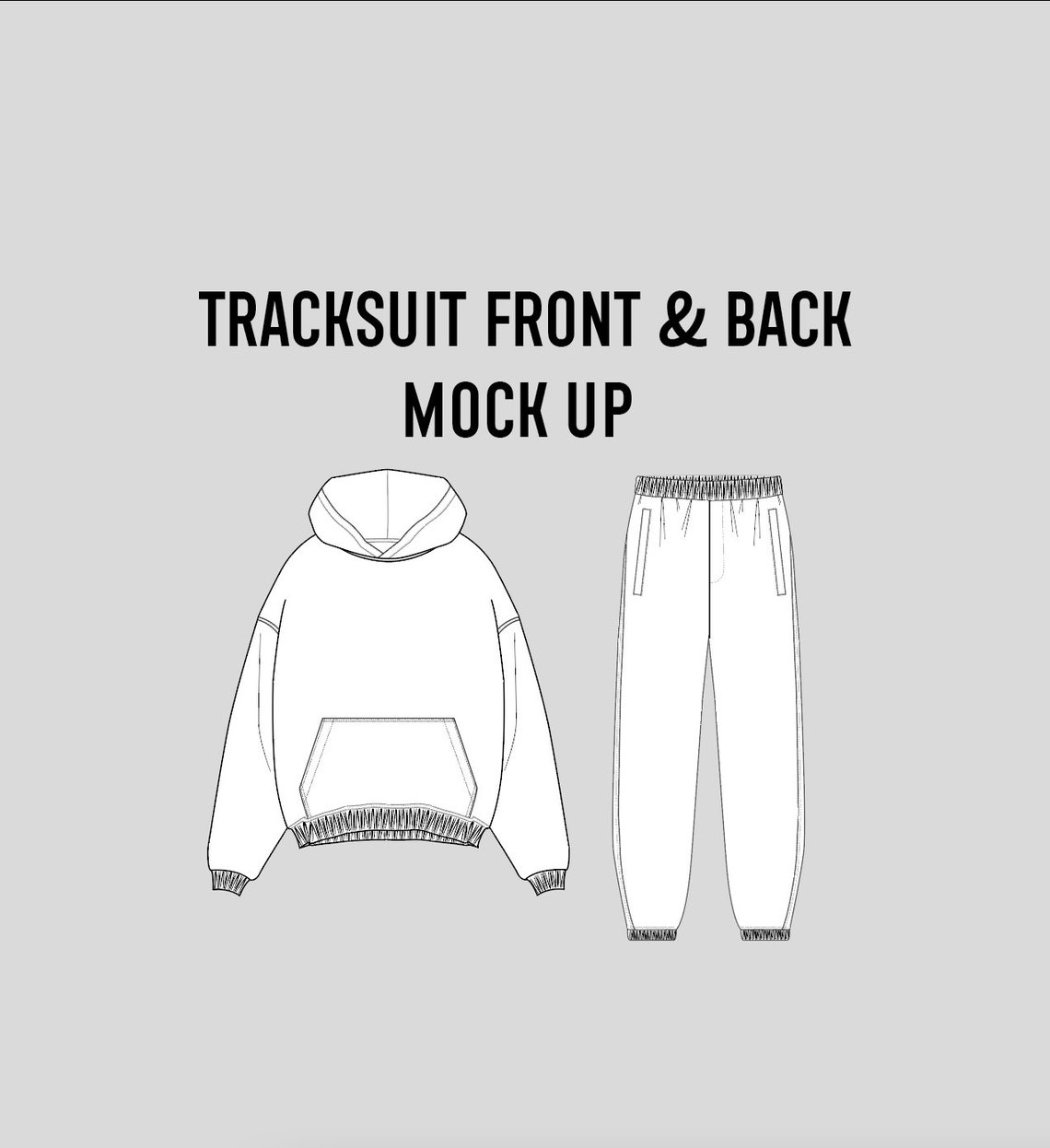 Streetwear Oversized Tracksuit Mock Up - Etsy