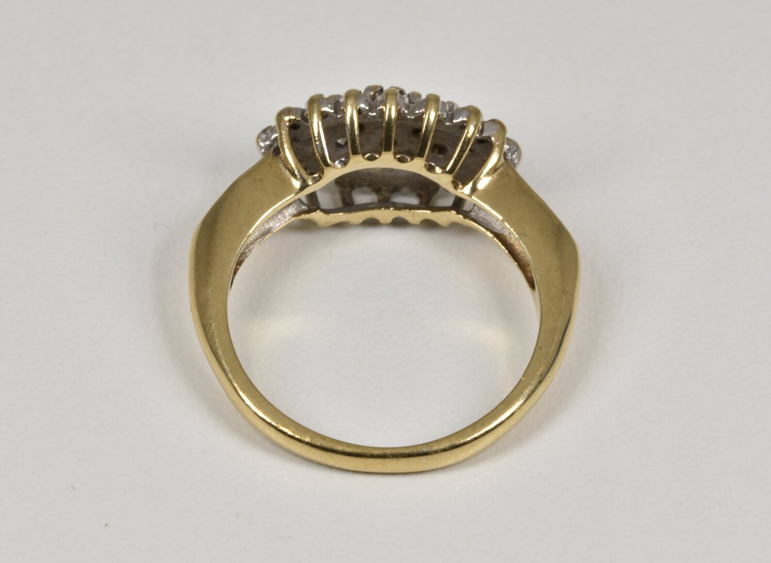 Vintage 9ct Gold Diamond Cluster Ring sheffield1997 - Etsy