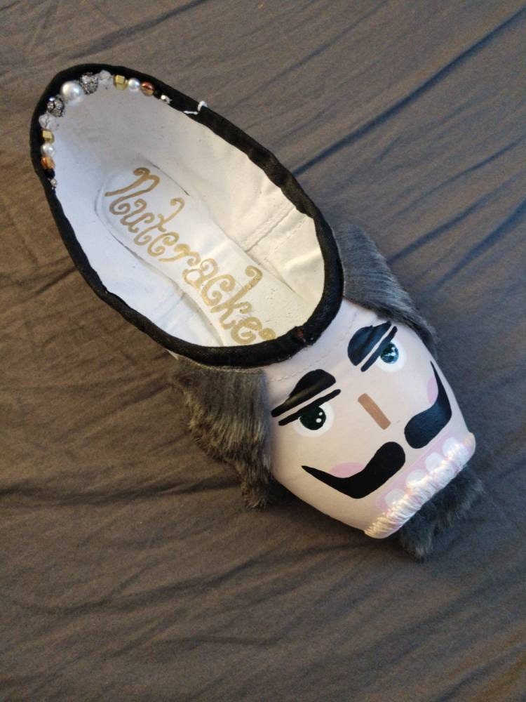 Nutcracker Shoe decorated Pointe Shoe - Etsy
