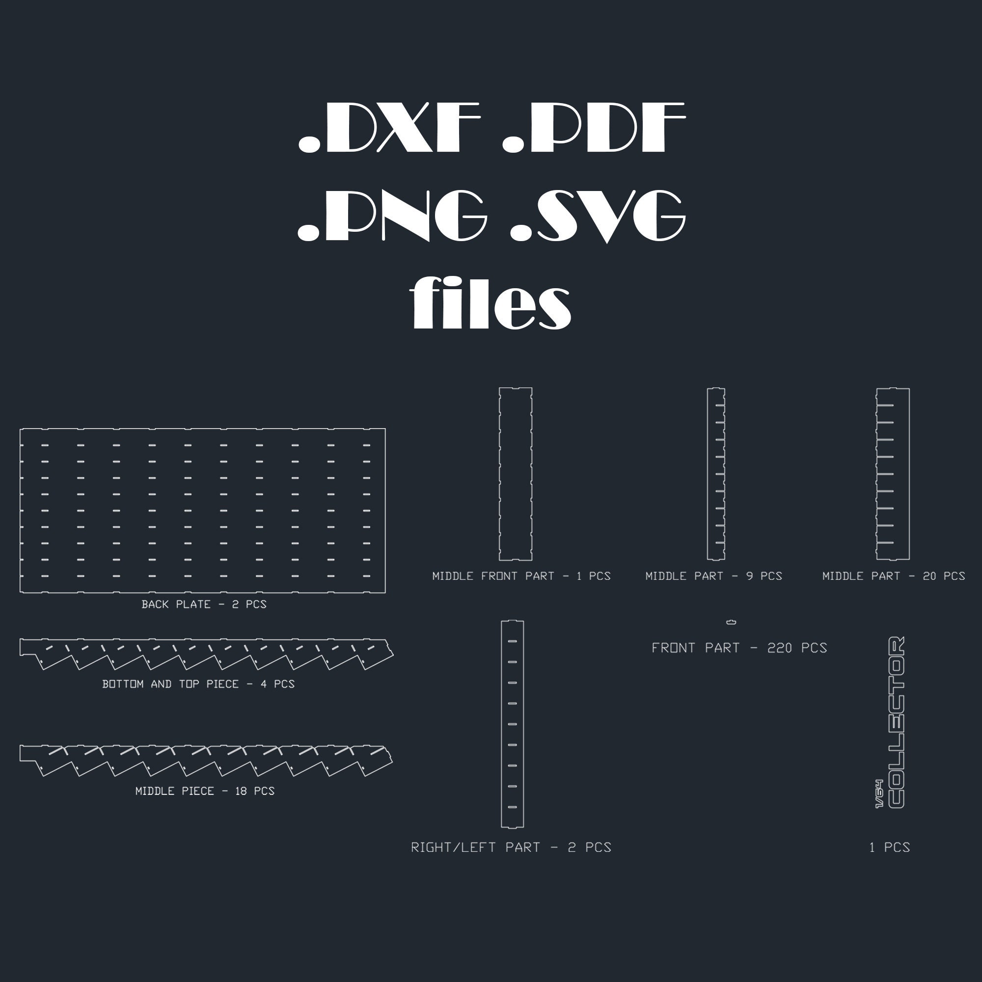 Modular 1/64 Car Display Case Files | 200 Diecast Cars Capacity | Laser ...