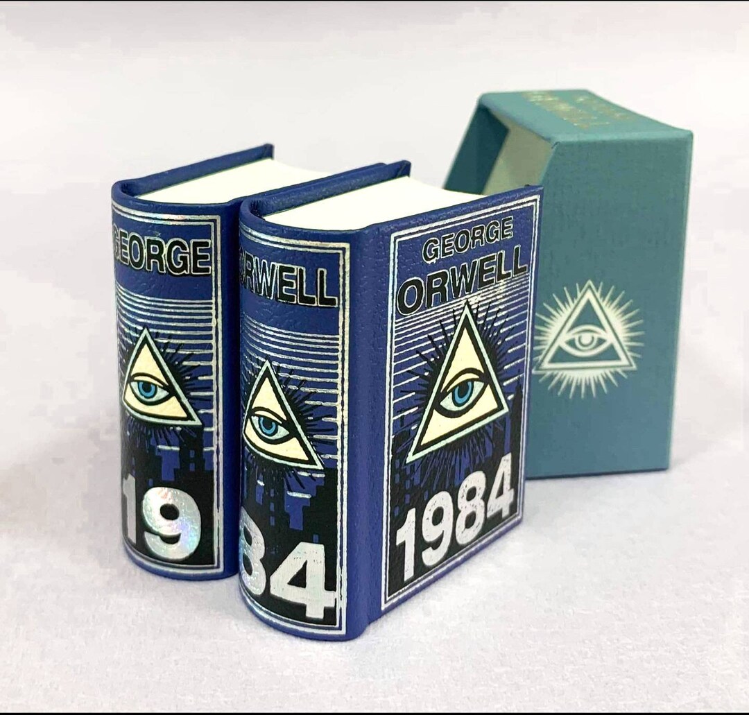 1984 by George Orwell 2 Vol. Miniature Book Set - Etsy