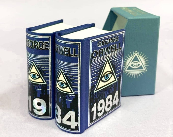 1984 by George Orwell 2 Vol. Miniature Book Set - Etsy