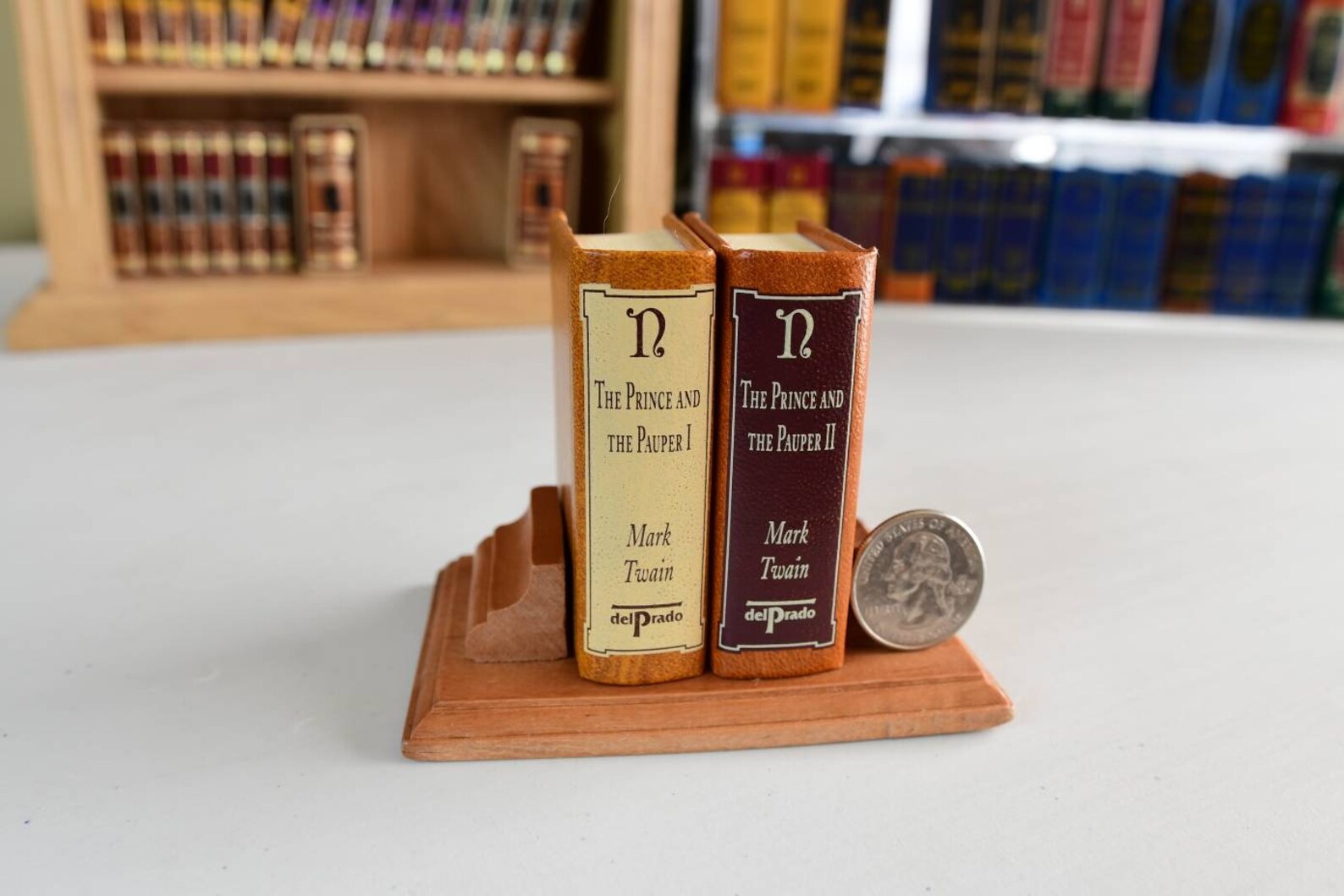 Small Wooden Bookstand Bookend for Miniature Books Fits 2 | Etsy