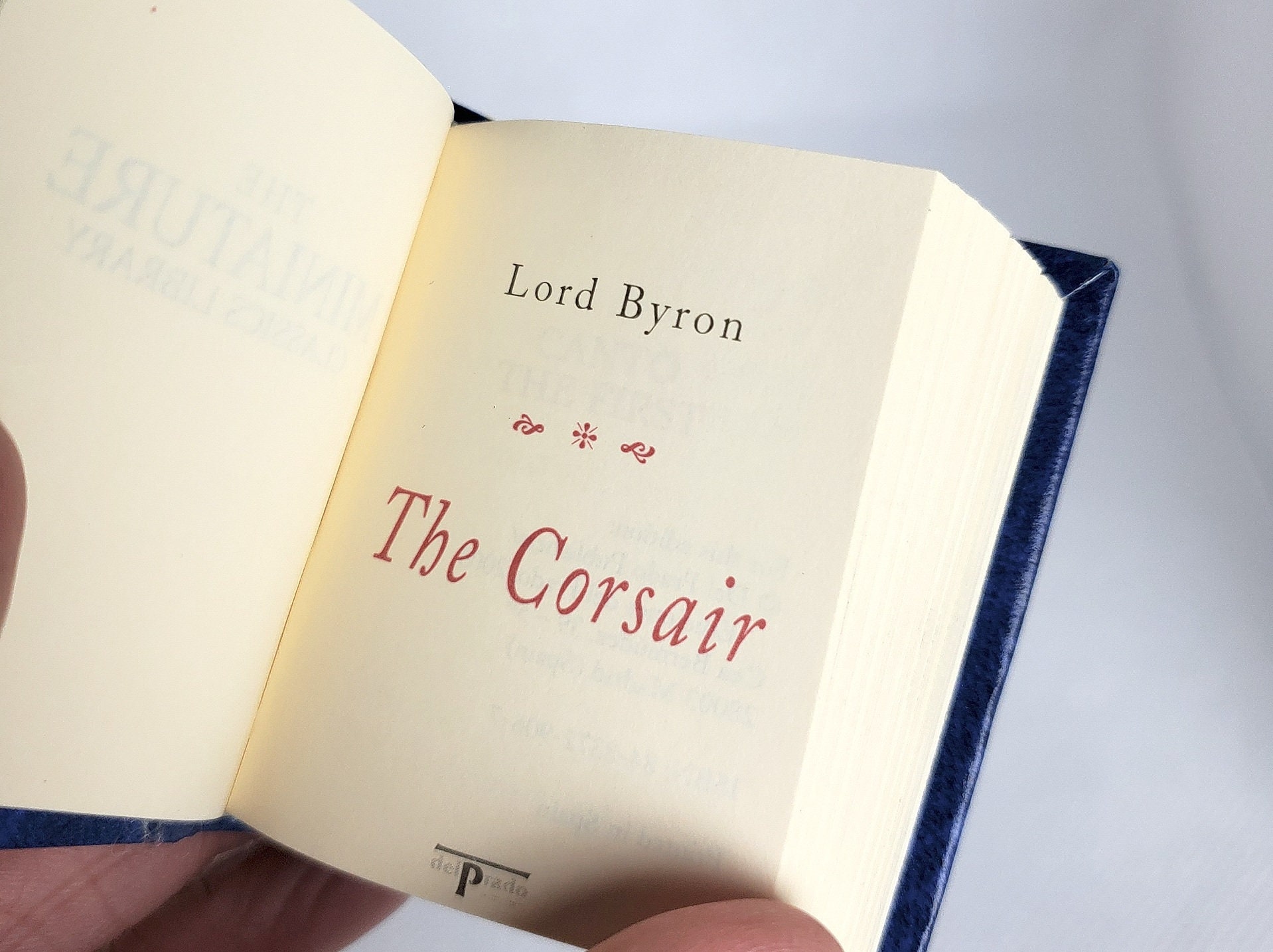 The Corsair by Lord Byron Miniature Book English Text | Etsy