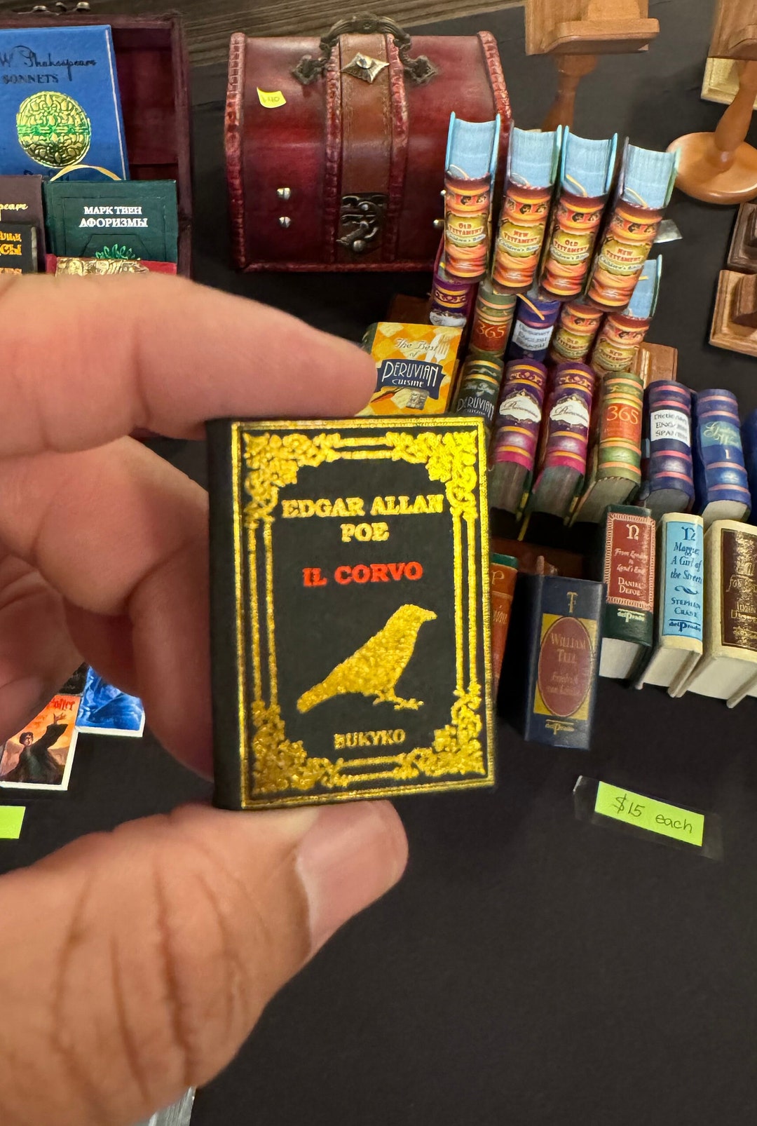 Edgar Allan Poe Il Corvo the Raven (italian) 1:6 Scale Dollhouse Micro ...