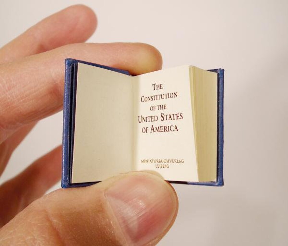 Dollhouse Book the Constitution of the USA Micro Miniature - Etsy
