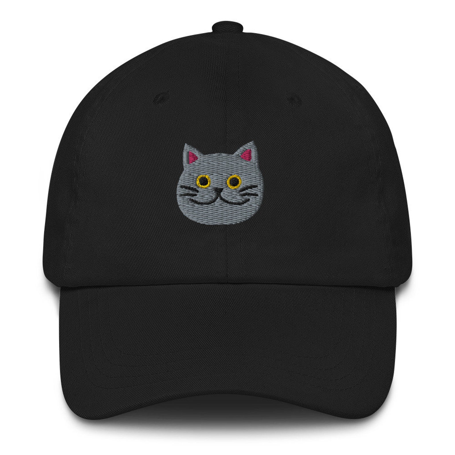 Cat Hat for Humans Gray Smiling Cat Design Perfect Gift for Cat Dads ...