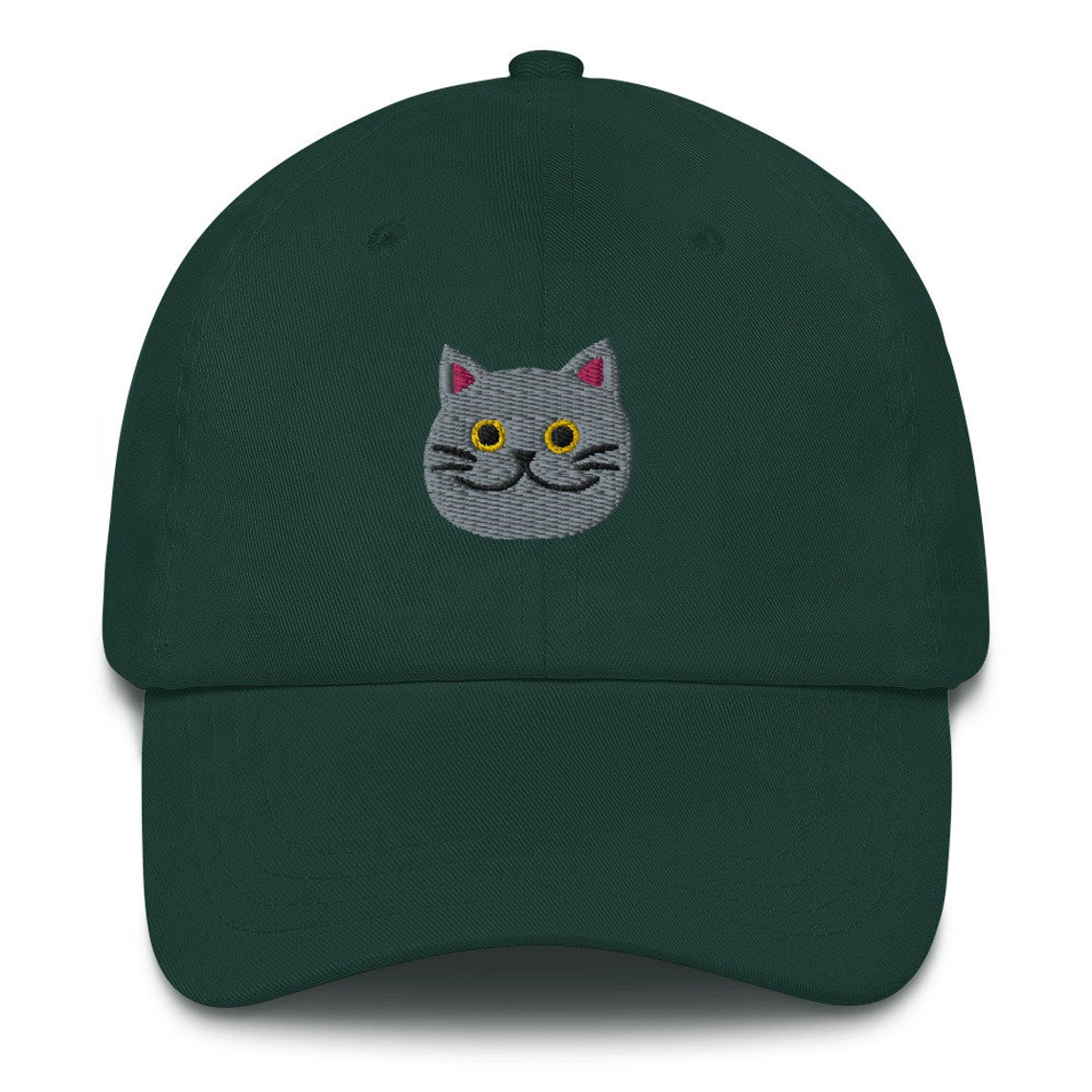 Cat Hat for Humans Gray Smiling Cat Design Perfect Gift for - Etsy