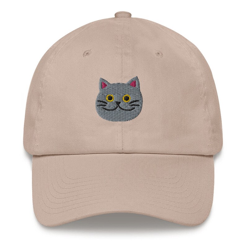 Cat Hat for Humans Gray Smiling Cat Design Perfect Gift for | Etsy