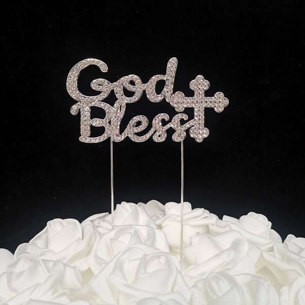 God Bless Cake Topper - Etsy