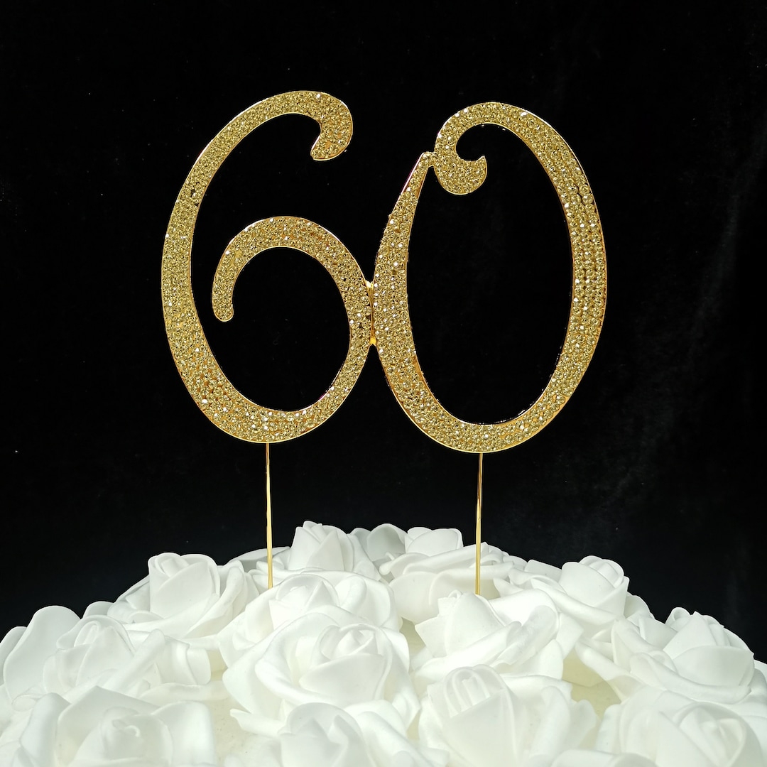 60 Rhinestone Monogram Cake Toppers-silver and Gold - Etsy