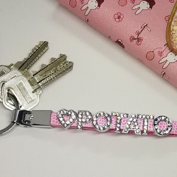 Rhinestone Keychain - Etsy