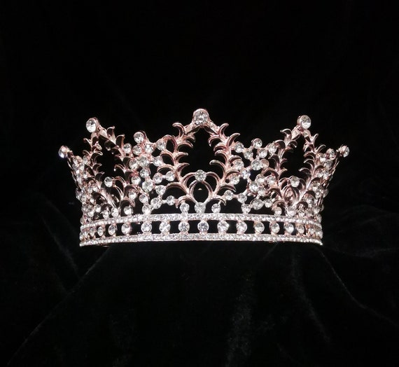 Crystal Rhinestone Crown Gold Crown for Wedding or Birthday. | Etsy