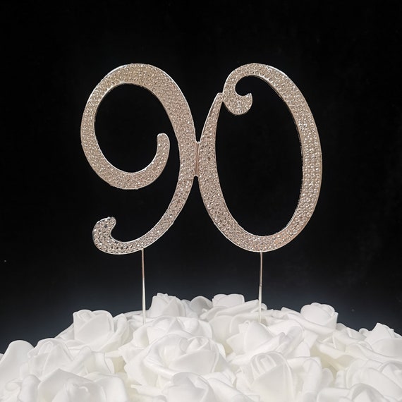 90 Rhinestone Monogram Cake Toppers-silver and Gold - Etsy