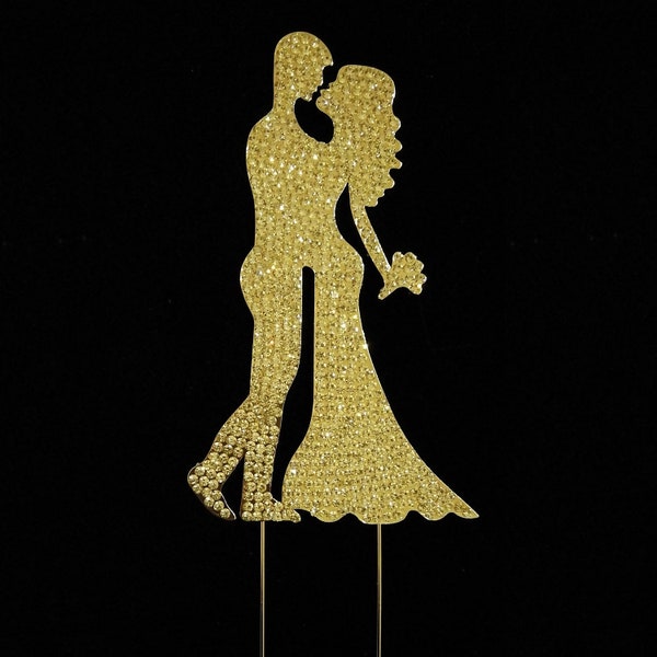 Rhinestone Wedding Cake Topper - Etsy