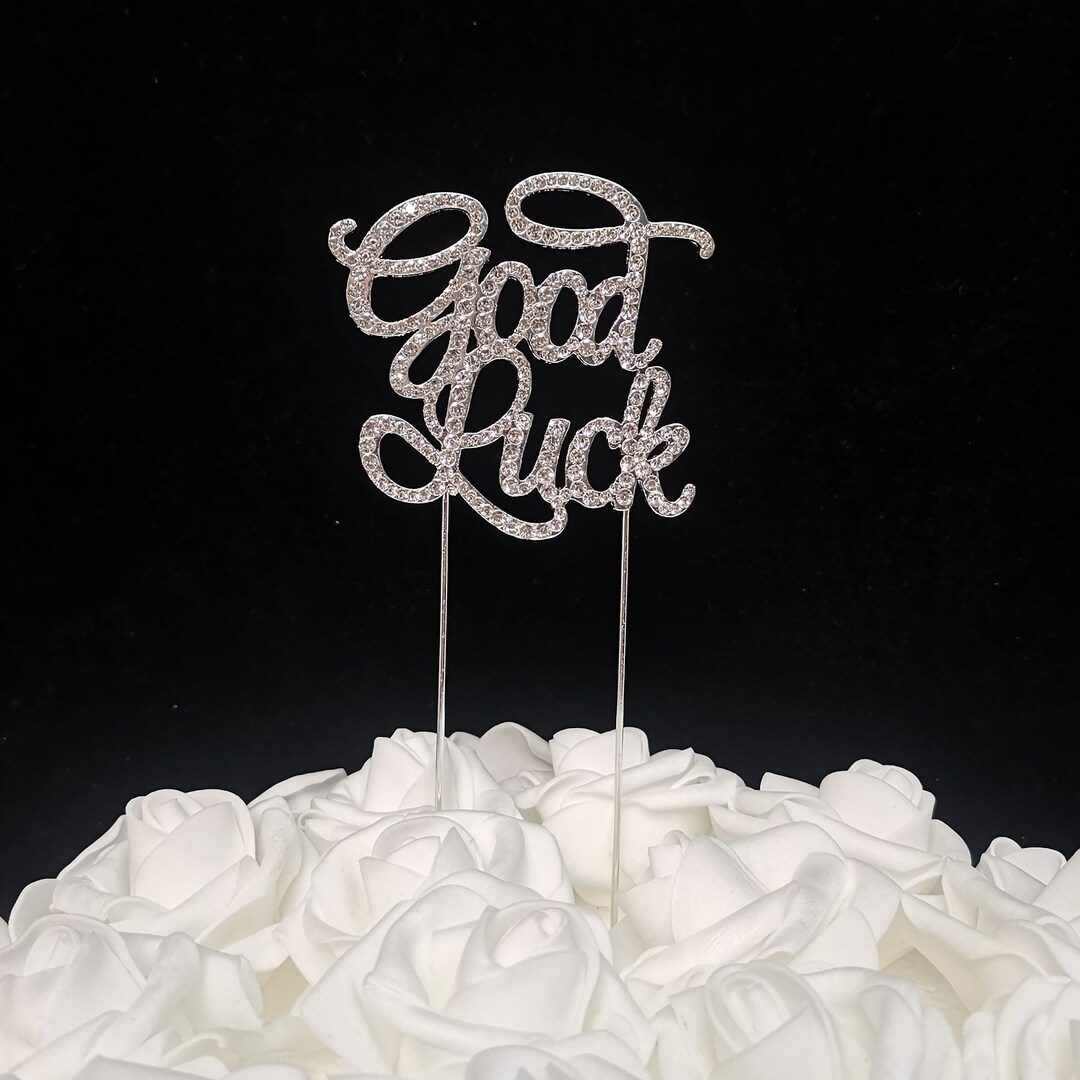 Good Luck Cake Topper - Silver / Gold - Etsy